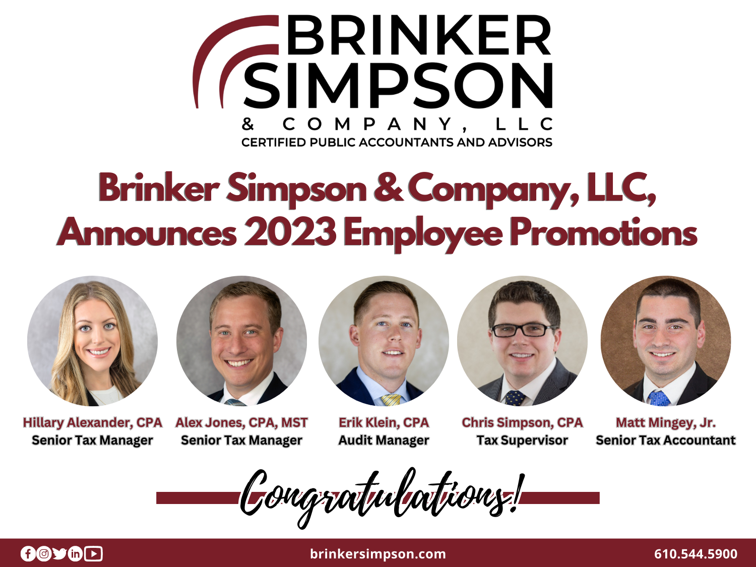 Brinker Simpson & Company, LLC, Announces 2023 Promotions