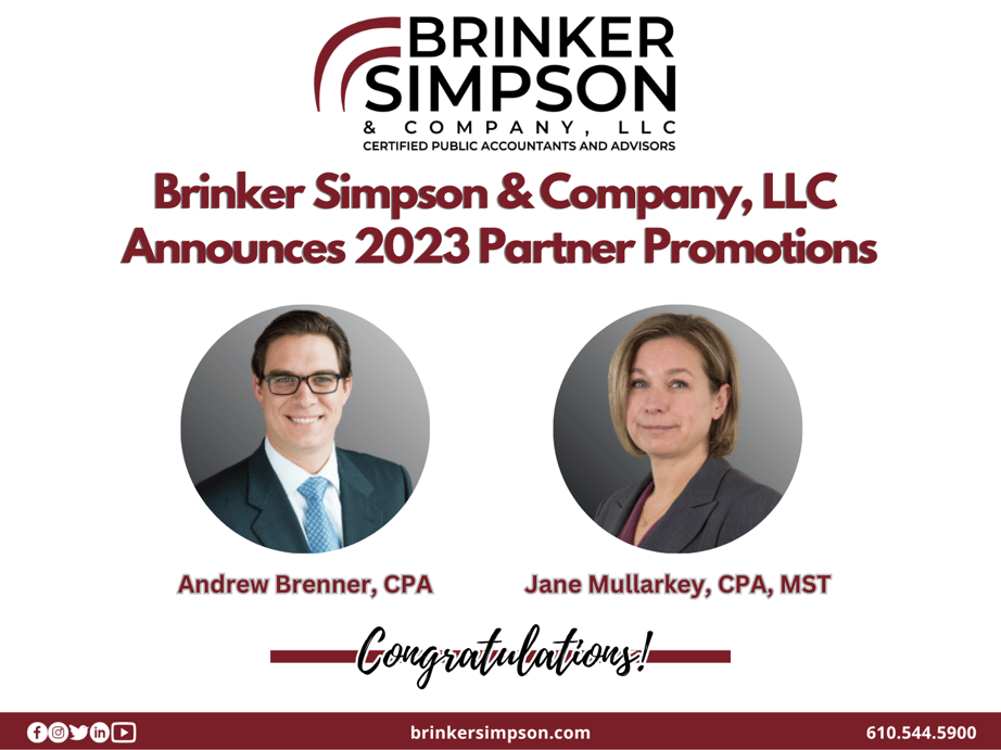 Brinker Simpson & Company, LLC Announces 2023 Partner Promotions