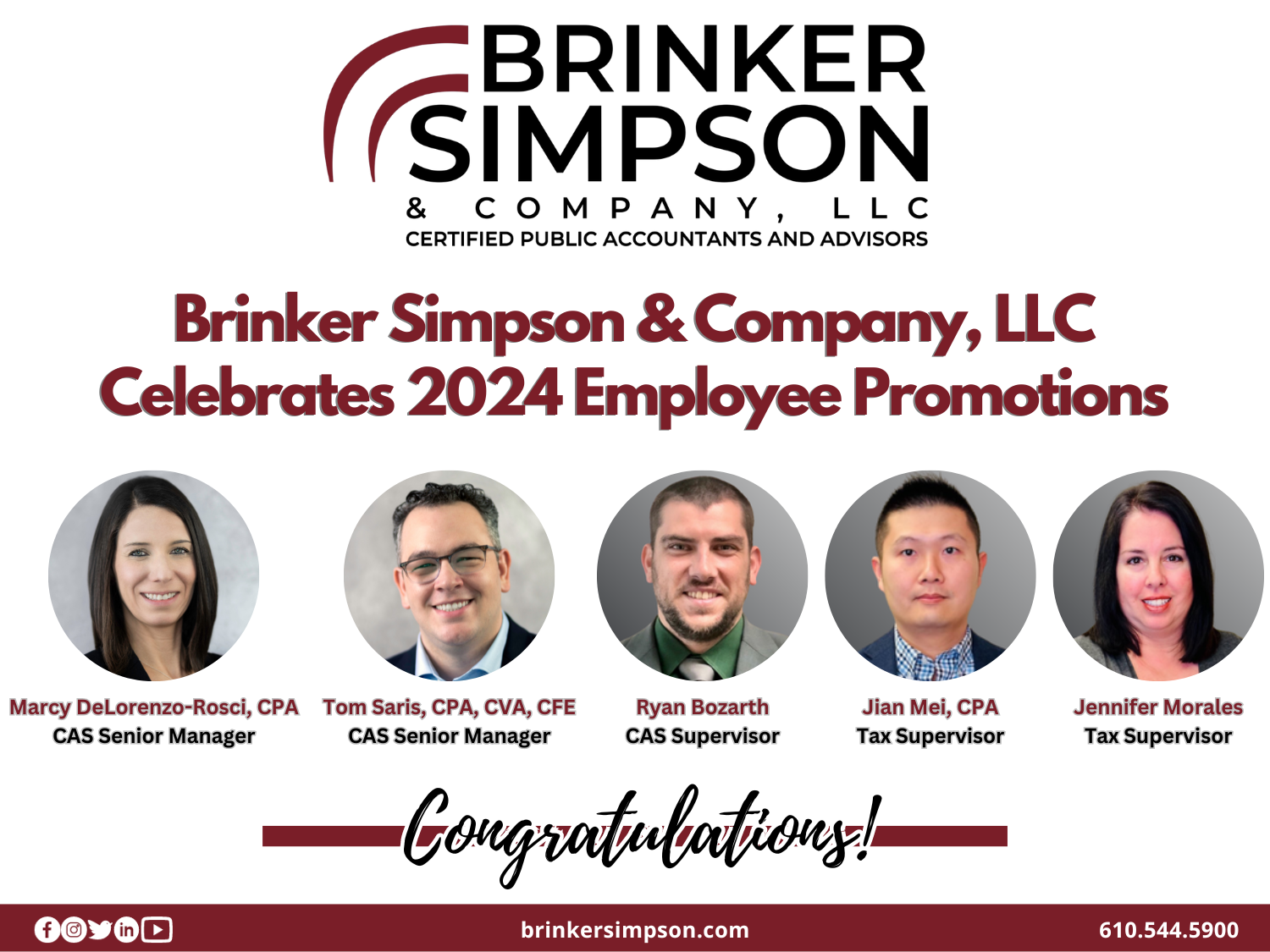 Brinker Simpson & Company, LLC Celebrates 2024 Employee Promotions