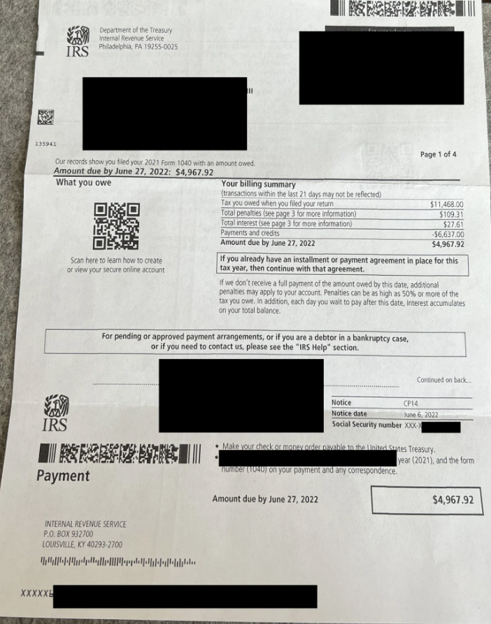 IRS CP14 Notice: Why Did You Receive This Letter If You Already Paid?