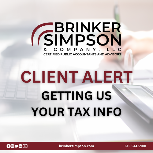 Client Alert: Getting Us Your Tax Info